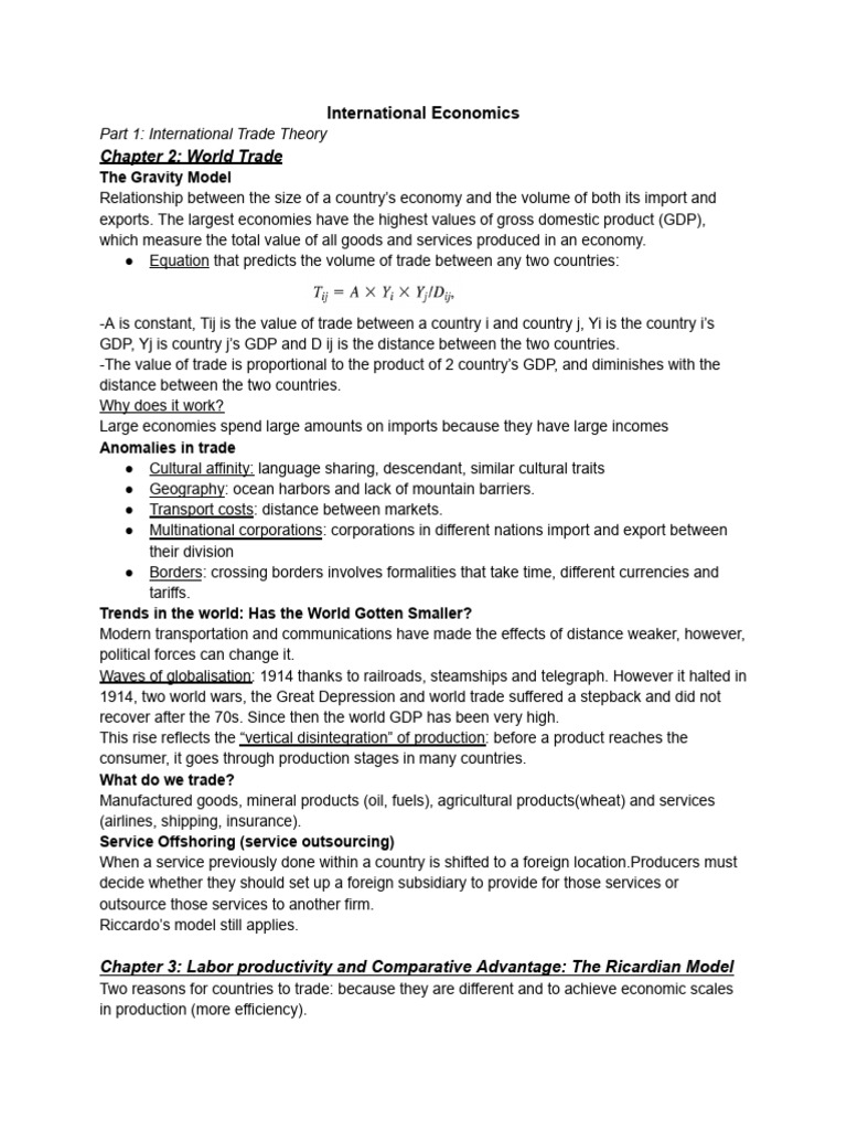World Trade and Comparative Advantage Insights | PDF | Comparative ...