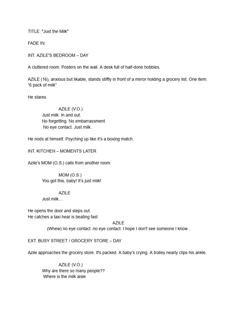 Azile's Grocery Store Adventure | PDF