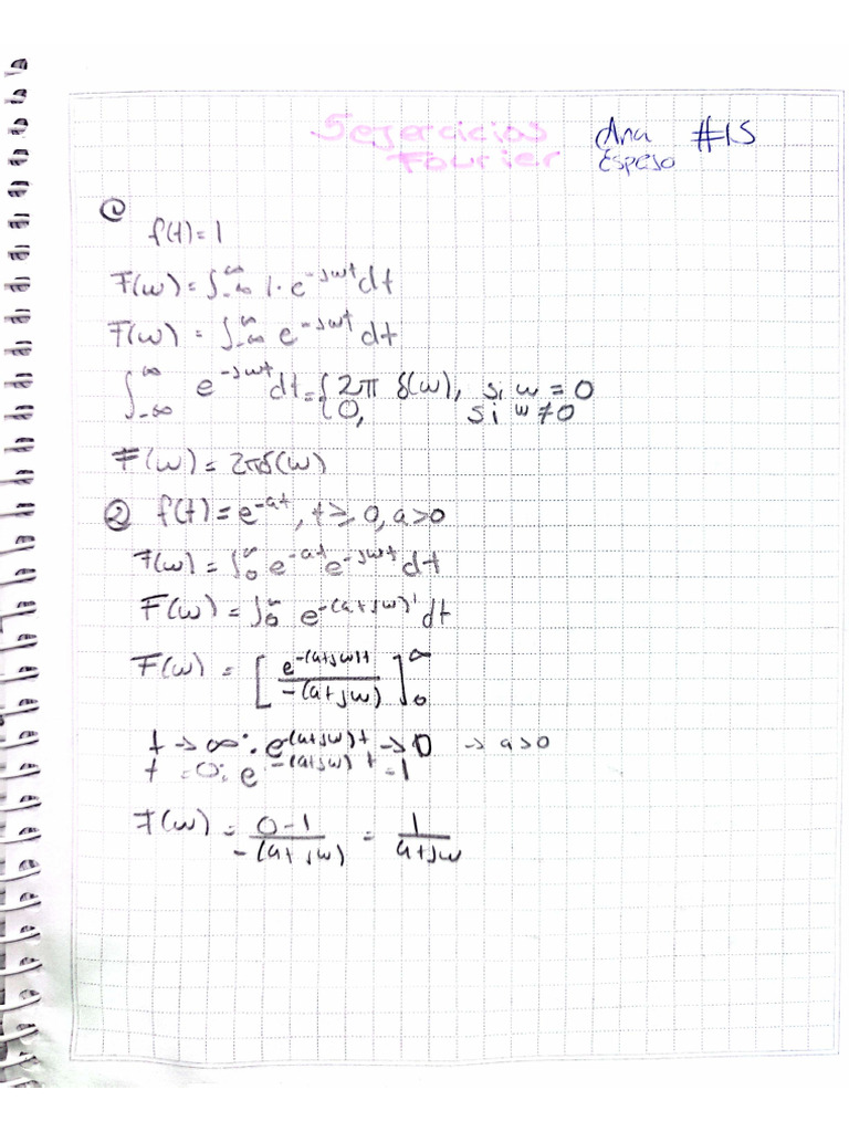 5 Ejercicios FOURIER | PDF