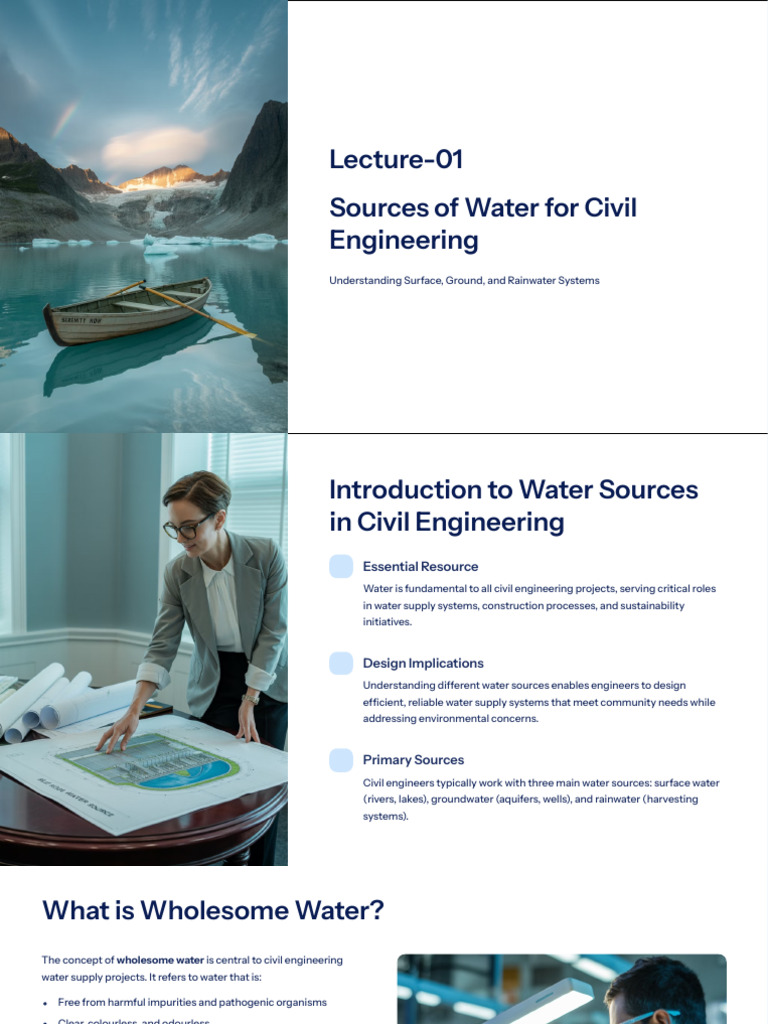 Lecture-01, CEE-271, Sources of Water | PDF | Aquifer | Groundwater