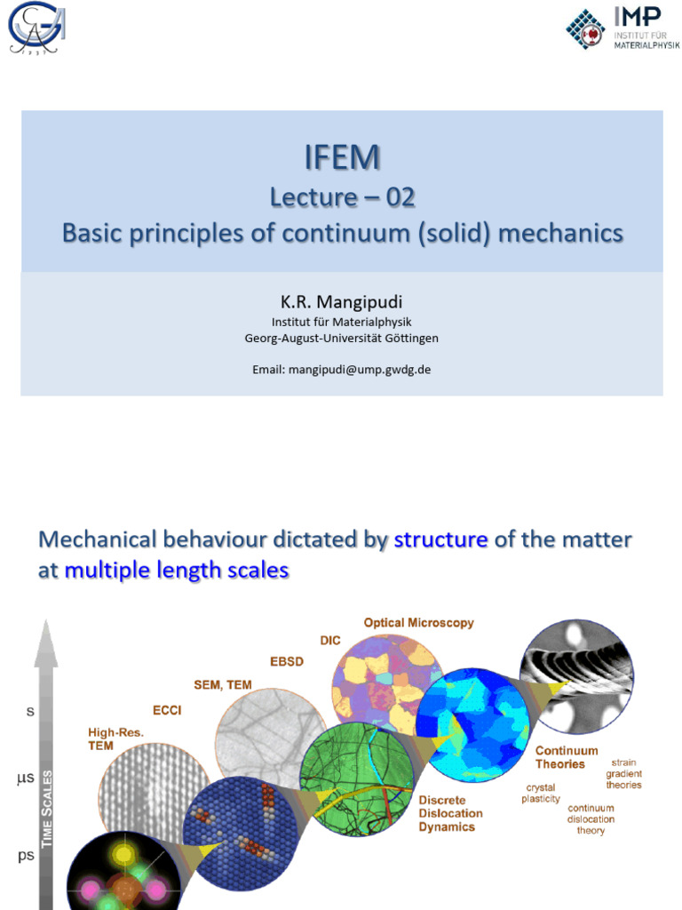 Continuum Mechanics Principles Explained | PDF | Stress (Mechanics ...