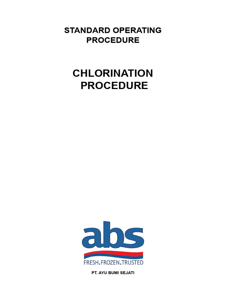 Chlorination Procedure SOP Guide | PDF
