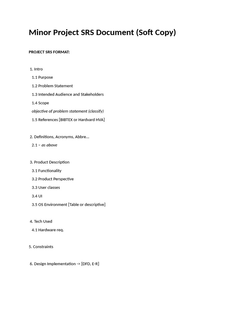 Project Srs | PDF