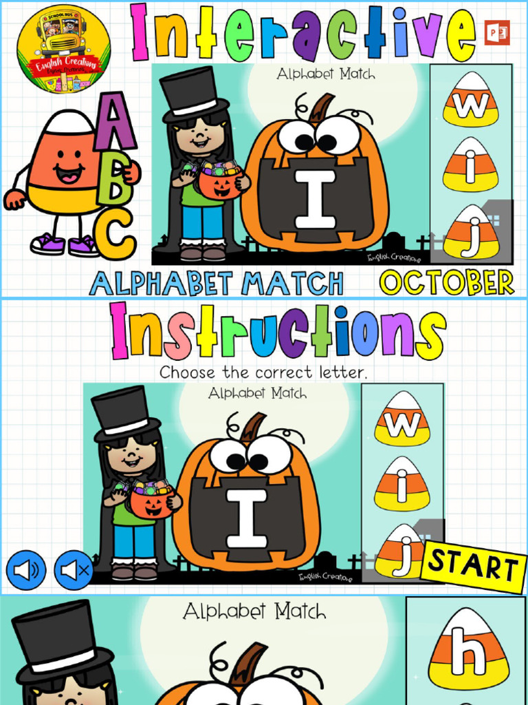 Halloween Alphabet Match. English Creations | PDF