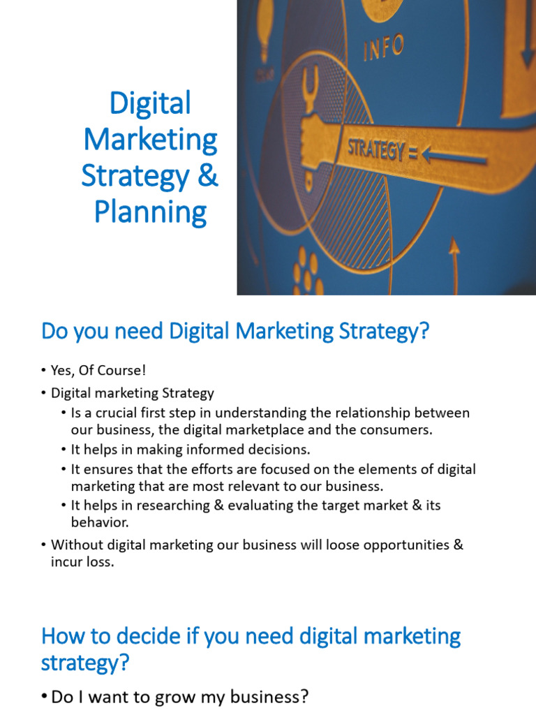 Digital Marketing Strategy and Planning | PDF | Swot Analysis | Marketing