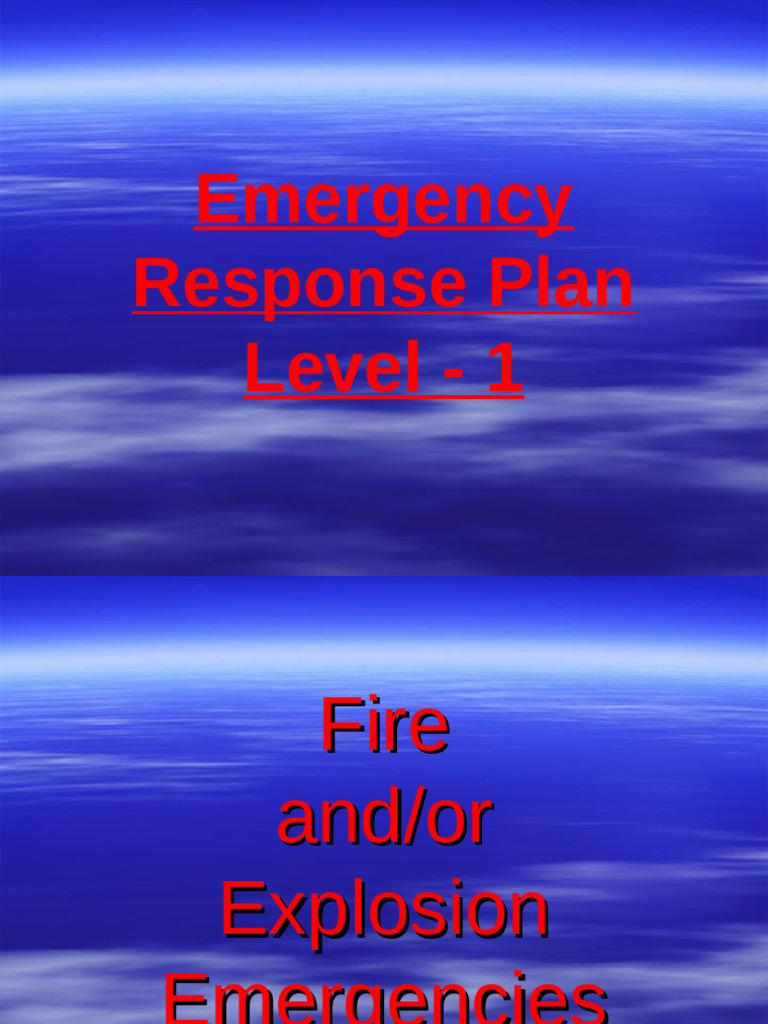Emergency Response - Level #1 Training | PDF