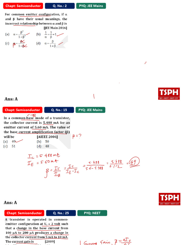 Semiconductor - Lecture - Part-3 - Questions | PDF
