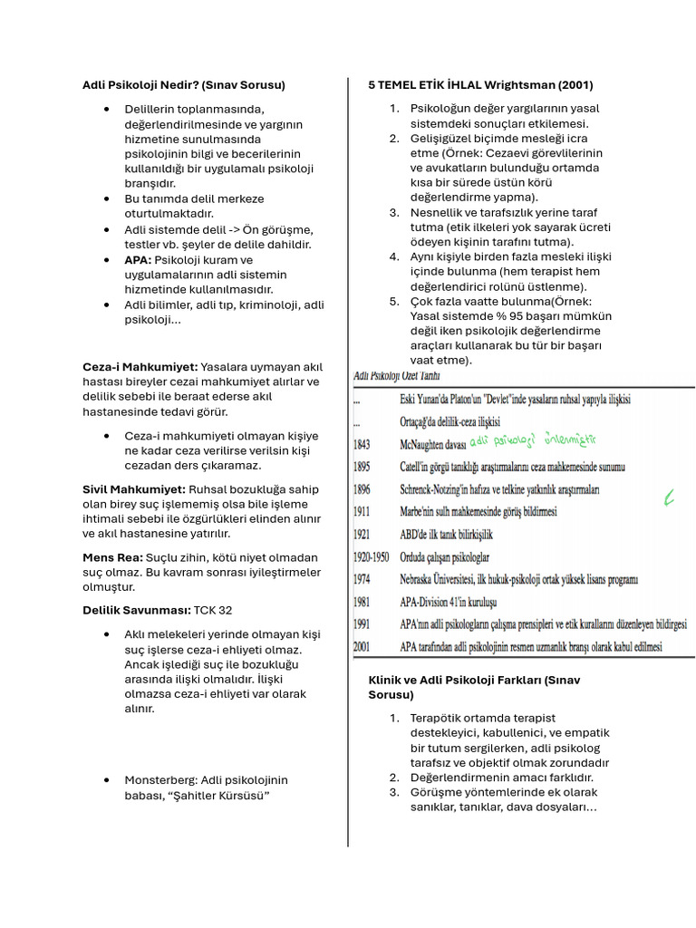 Adli Psikoloji Vize | PDF