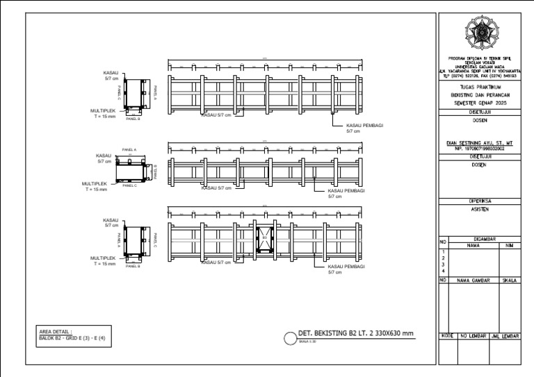 Detail Bekisting b2 | PDF