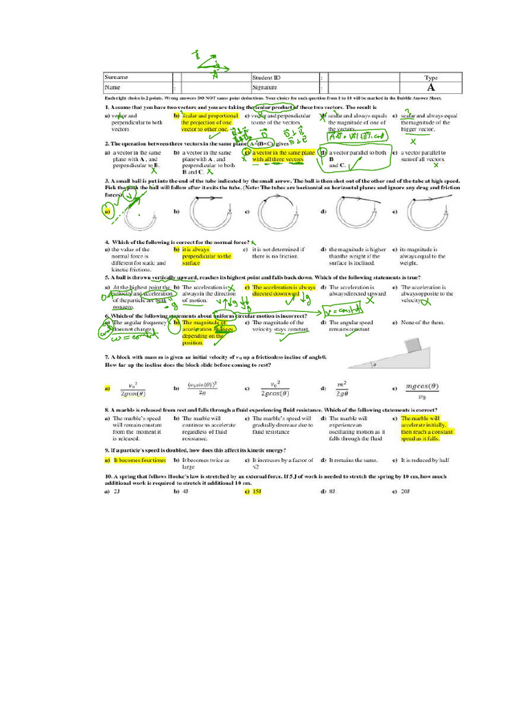 Fall24 Phys1 MT Sol | PDF