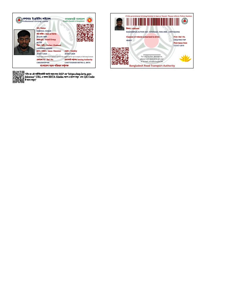 E Paper Driving License | PDF