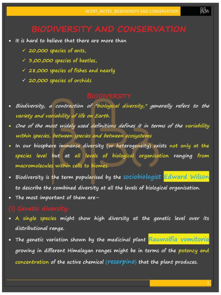 SSN Biodiversity | PDF