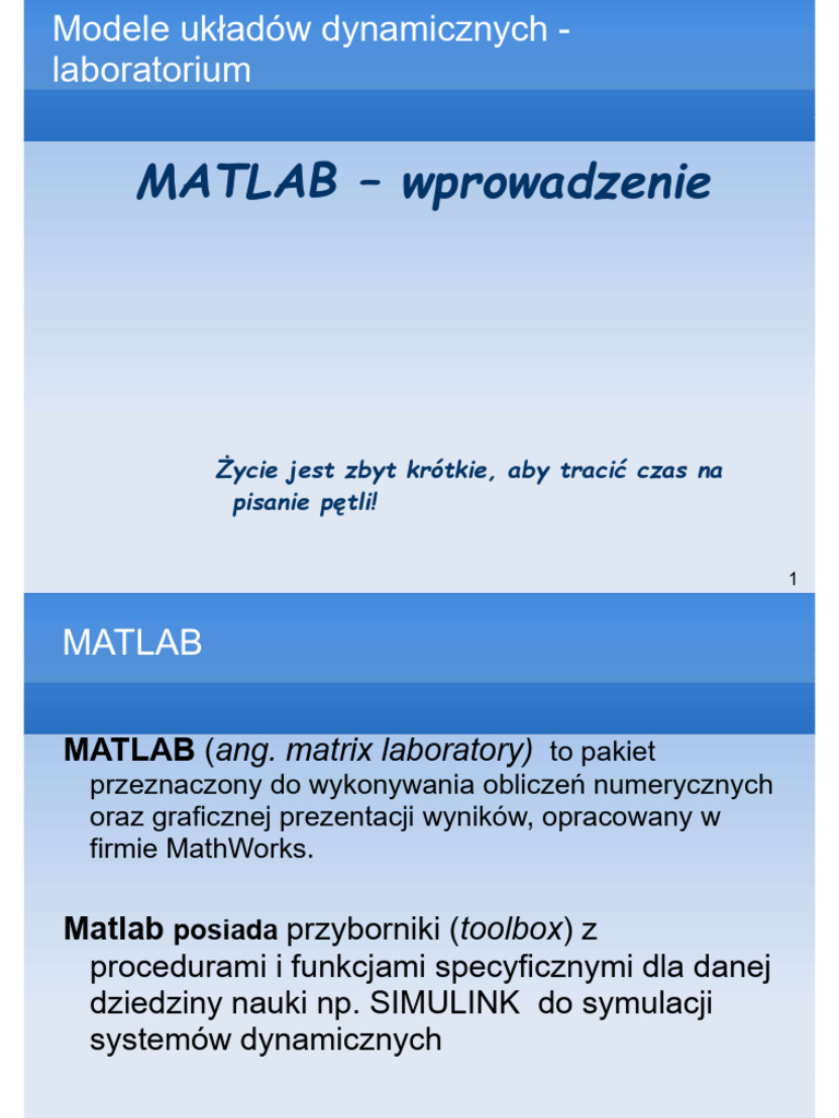 Matlab 1 | PDF