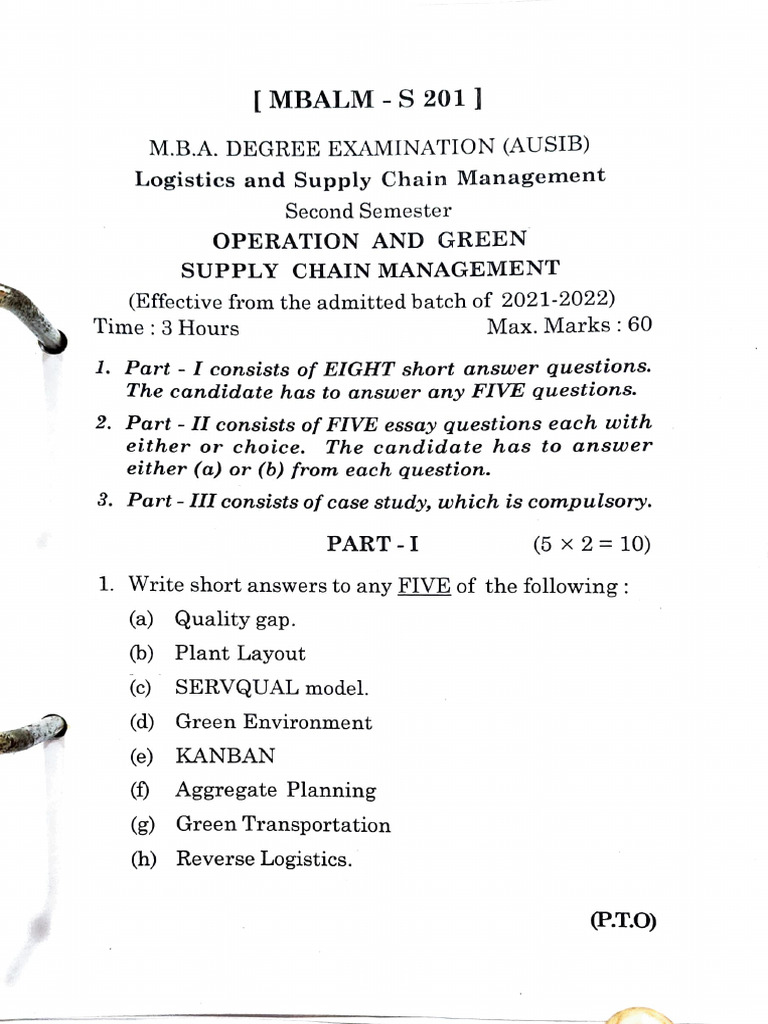 Semester 2 Model Papers | PDF