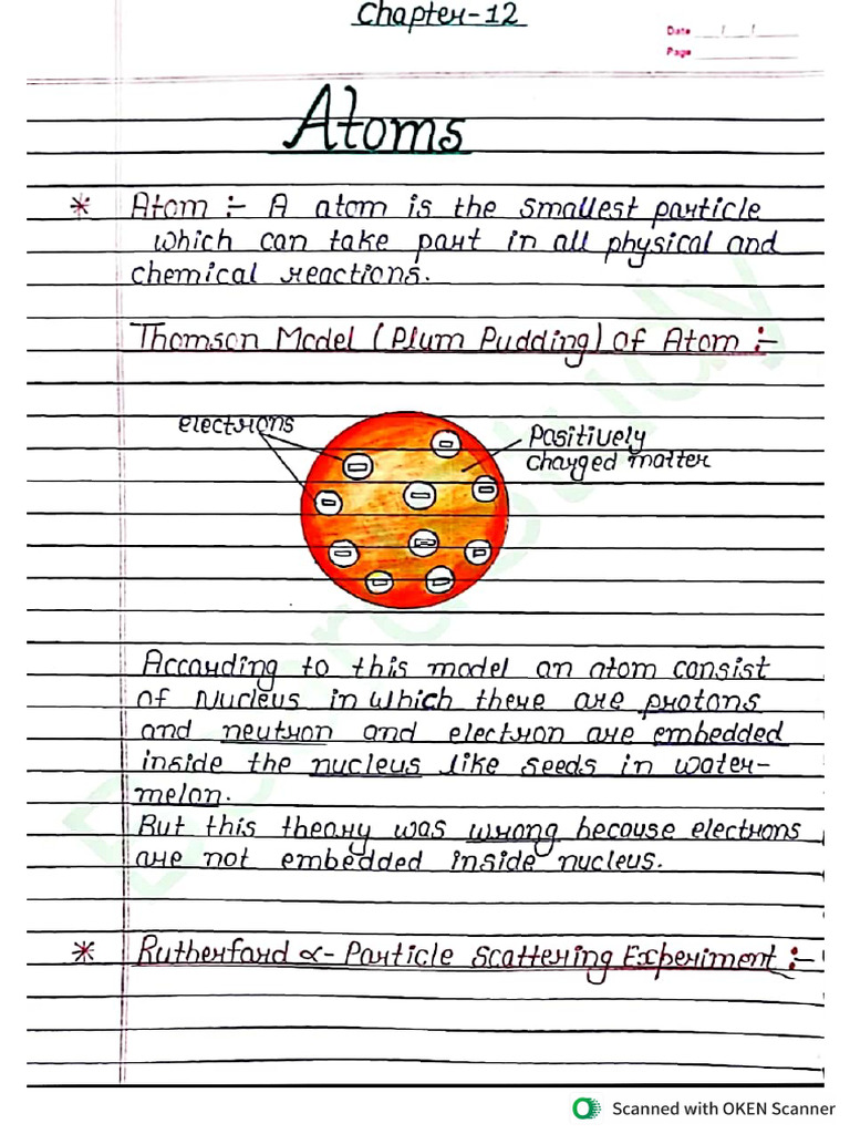 Class Xii CH 12 Physics Atom | PDF