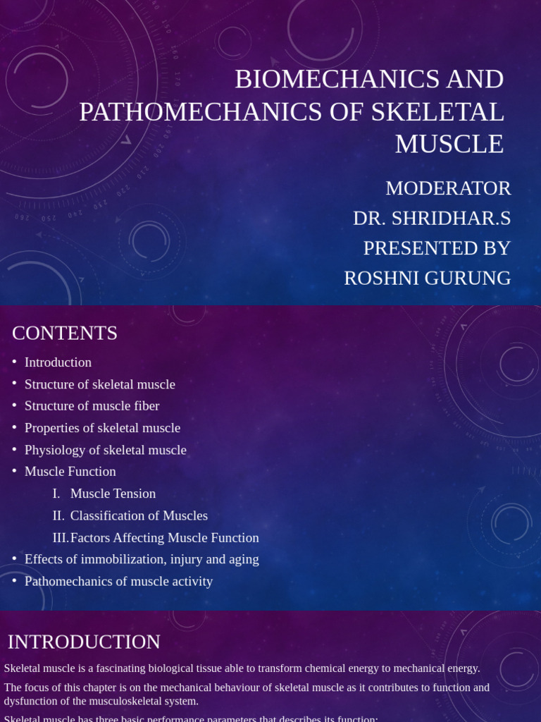 Biomechanics and Pathomechanics of Skeletal Muscle | PDF | Shoulder ...