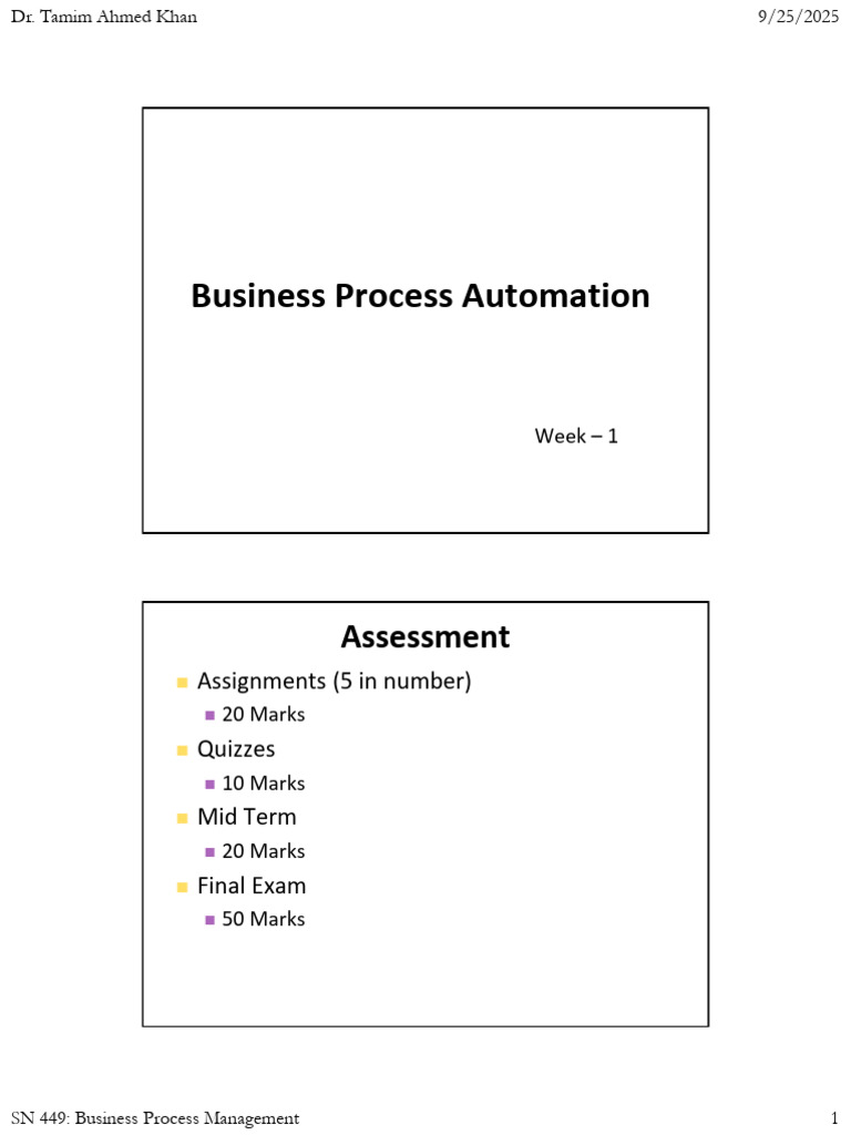 BPA Week 1 25092025 044948pm | PDF | Business Process Management ...