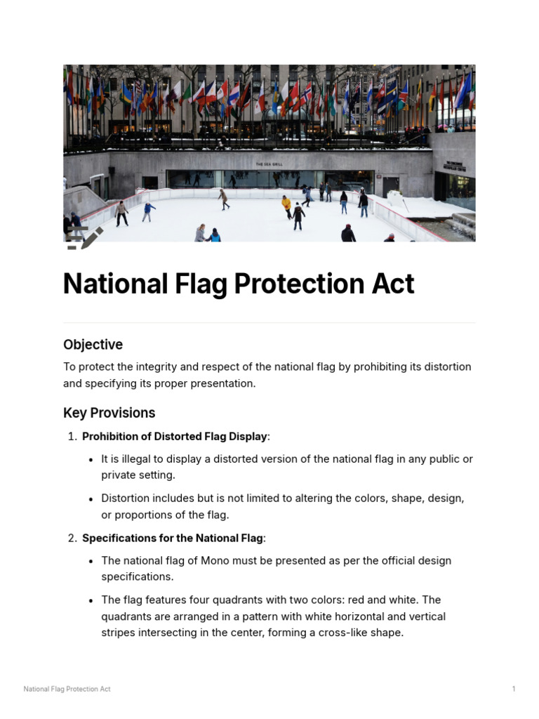 National Flag Protection Act Overview | PDF | Flag | Justice