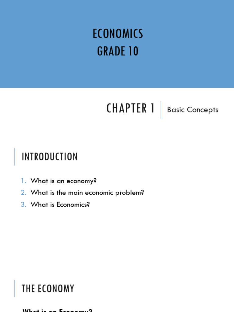 Introduction to Economics Concepts | PDF | Economics | Theory