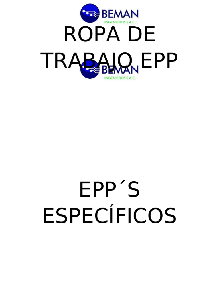 Ropa de Trabajo Epp | PDF