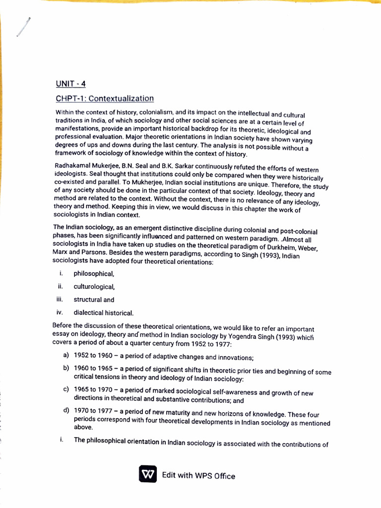 Sociology Notes - UNIT 5 | PDF