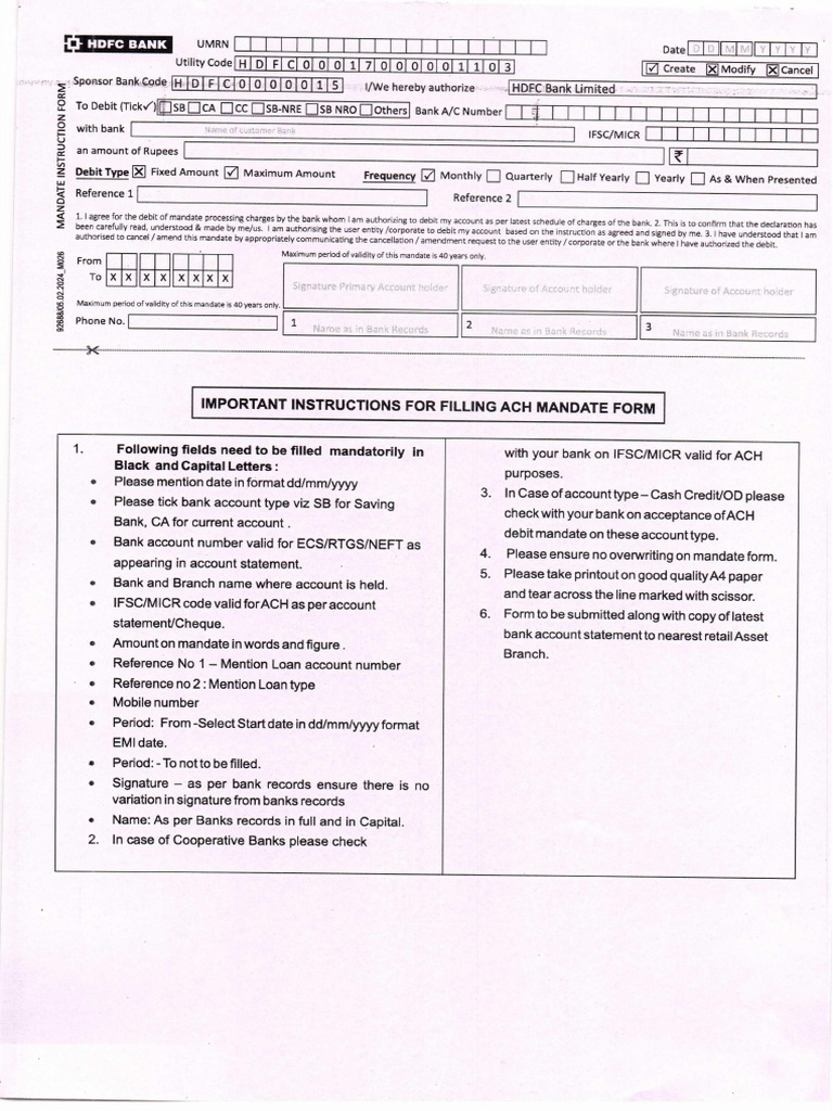New ACH Mandate | PDF