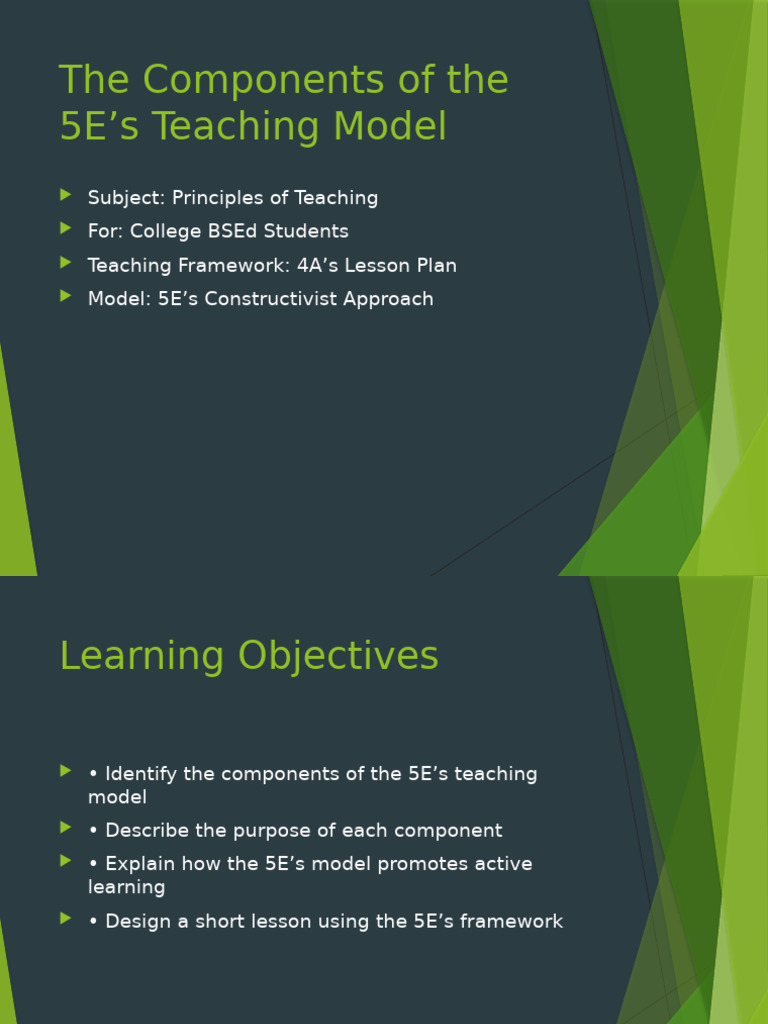 5es Teaching Model Presentation 021501 | PDF | Constructivism ...