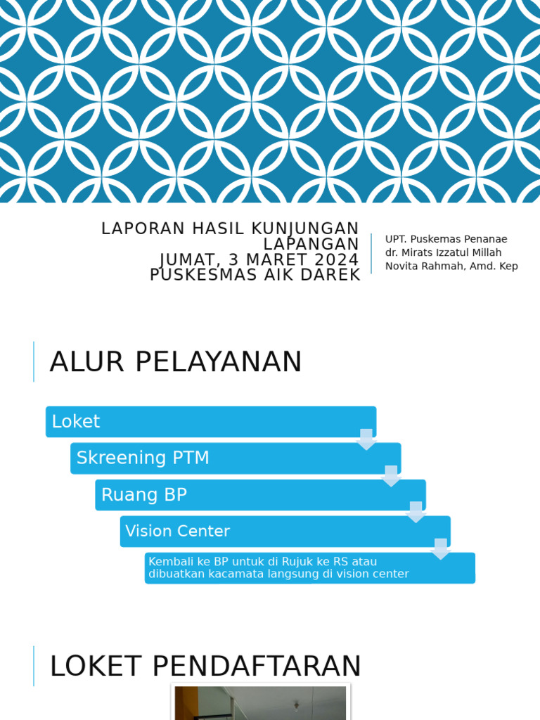 Laporan Hasil Kunjungan Lapangan - PKM Penanae | PDF