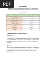 Peripheral Pulse Measurement Sites | PDF