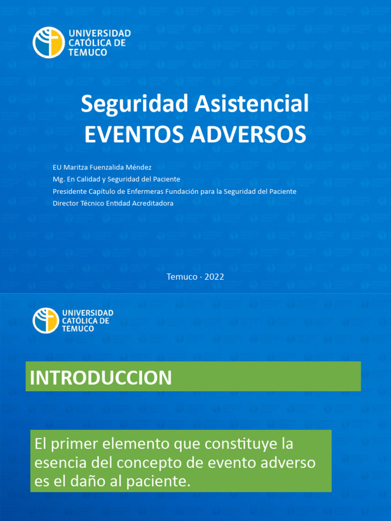 Modulo 6 Clase 1 PM, Eventos Adversos Con Plantilla | PDF | Seguridad ...