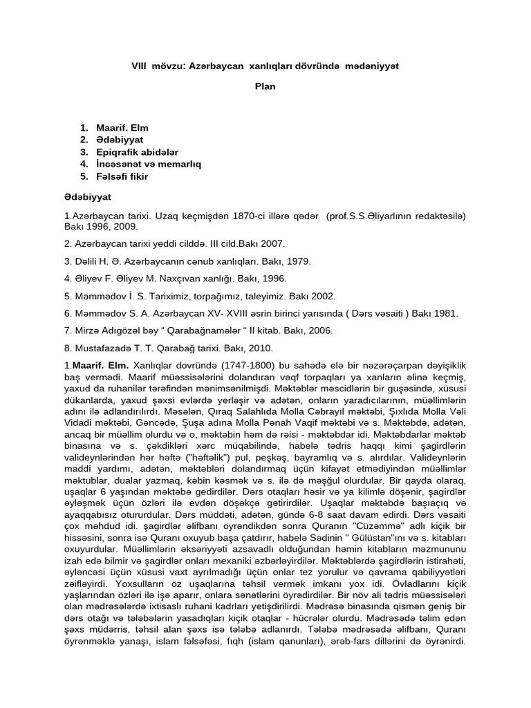Mövzu 8 (Sivilizasiya) | PDF