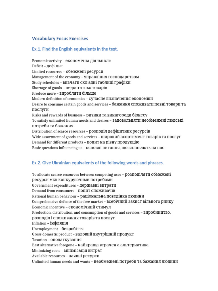 Economics Exercises Updated | PDF | Economics | Consumption (Economics)