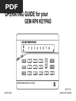 DMP Thinline Keypad Features Manual | PDF | Menu (Computing) | Backlight
