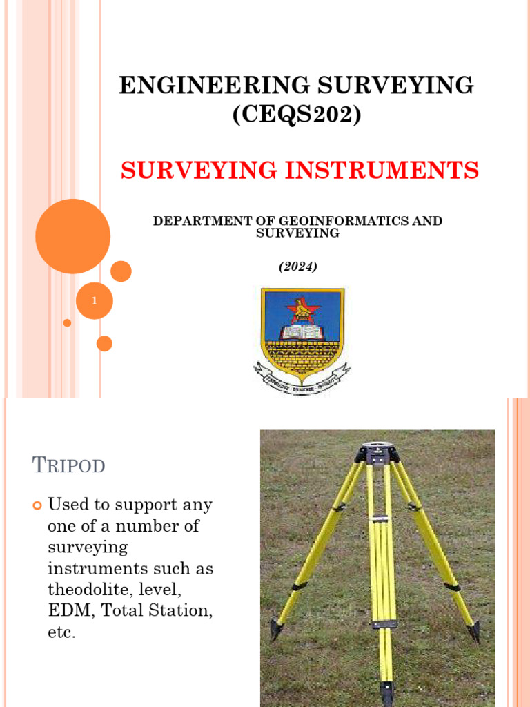 Surveying Instruments Overview 2024 | PDF
