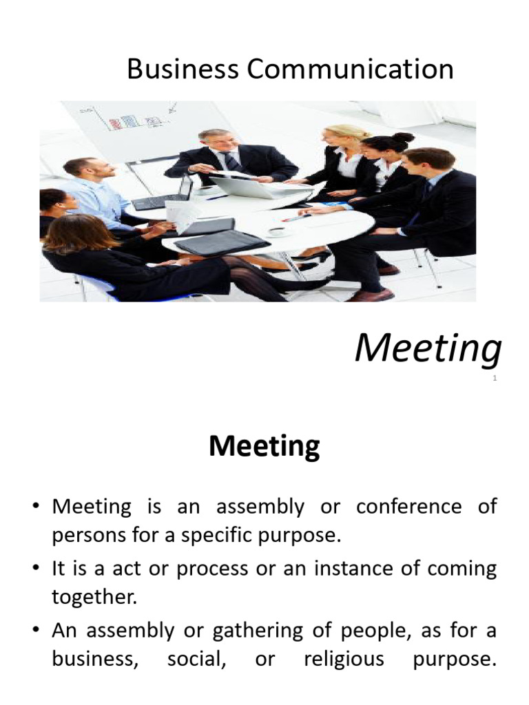 Effective Business Meeting Strategies | PDF | Communication | Human ...
