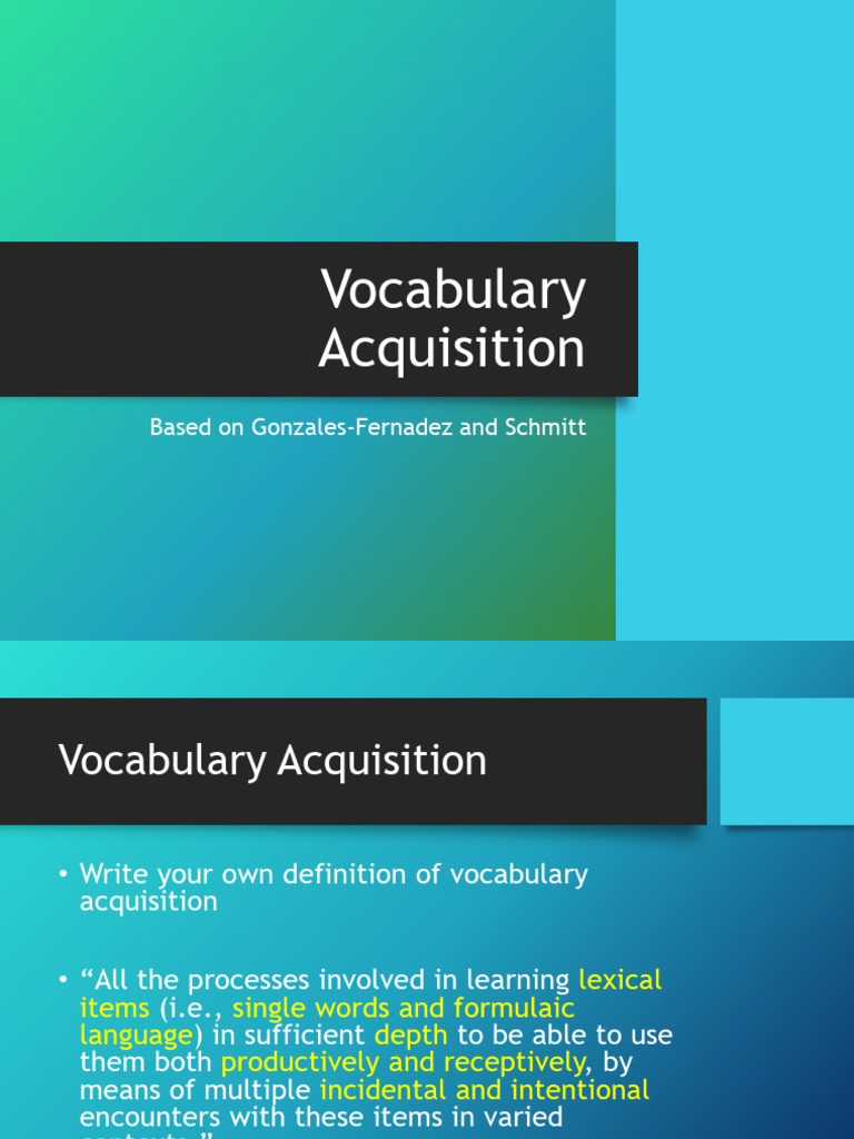 Vocabulary in Instructed SLA | PDF | Lexicon | Vocabulary