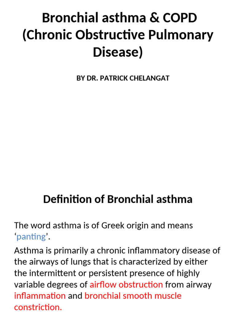 Bronchial Asthma & COPD | PDF | Chronic Obstructive Pulmonary Disease ...