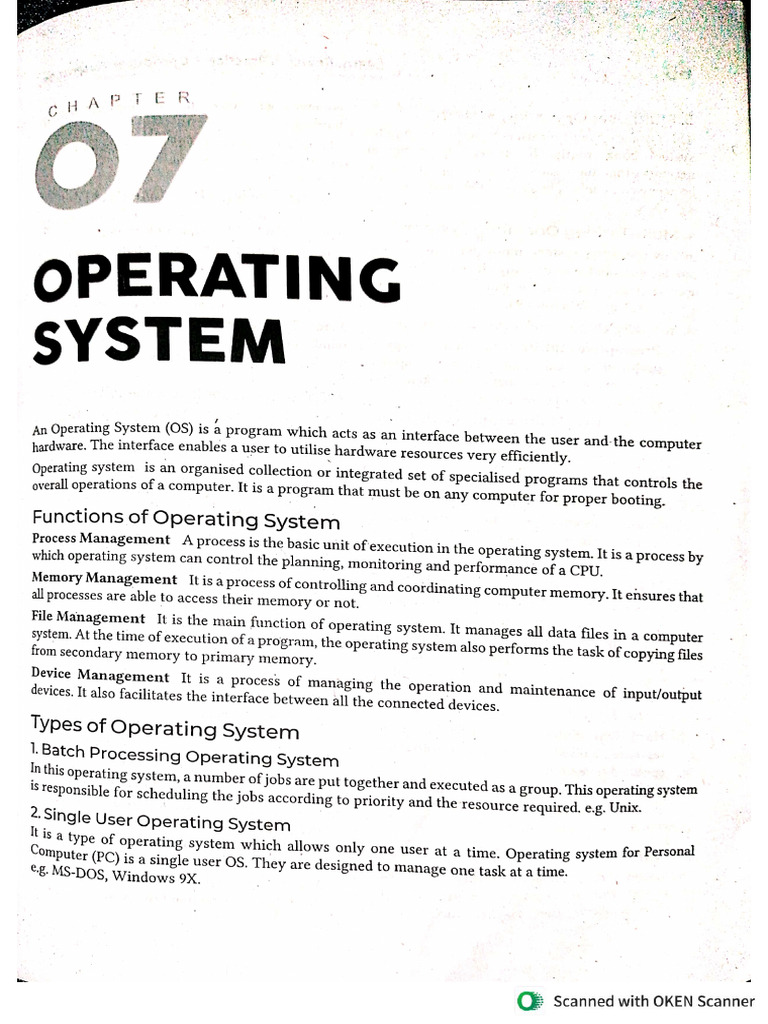 Operating System | PDF