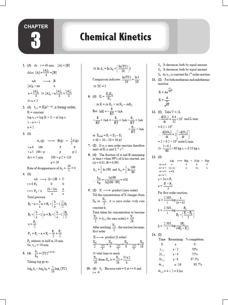 Chemical Kinetics: Reaction Orders and Rates | PDF | Unit Processes ...