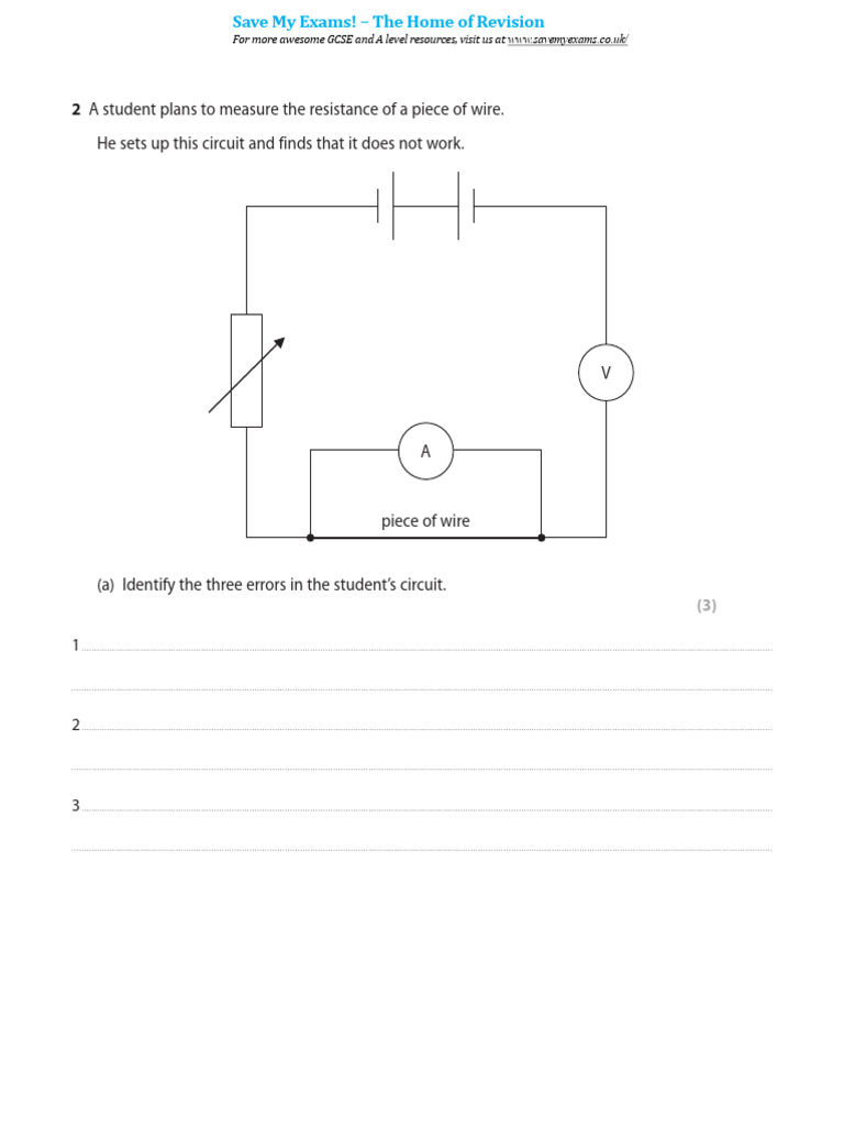 6.2 - Energy and Voltage in Circuits 1p - Edexcel Igcse Physics QP ...