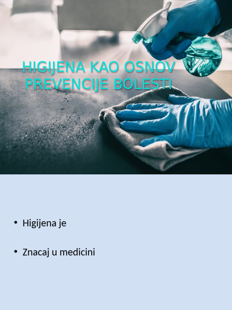 Higijena Kao Osnov Prevencije Bolesti | PDF