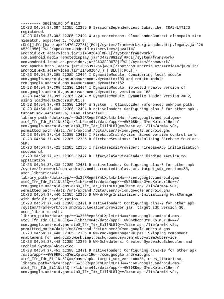 Com - Hello.miheapp - Secretspace Logcat | PDF | Computing | Software