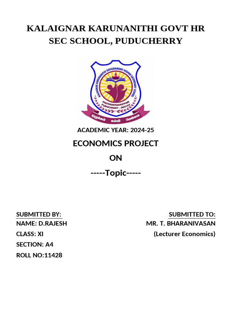 Economics Projects | PDF
