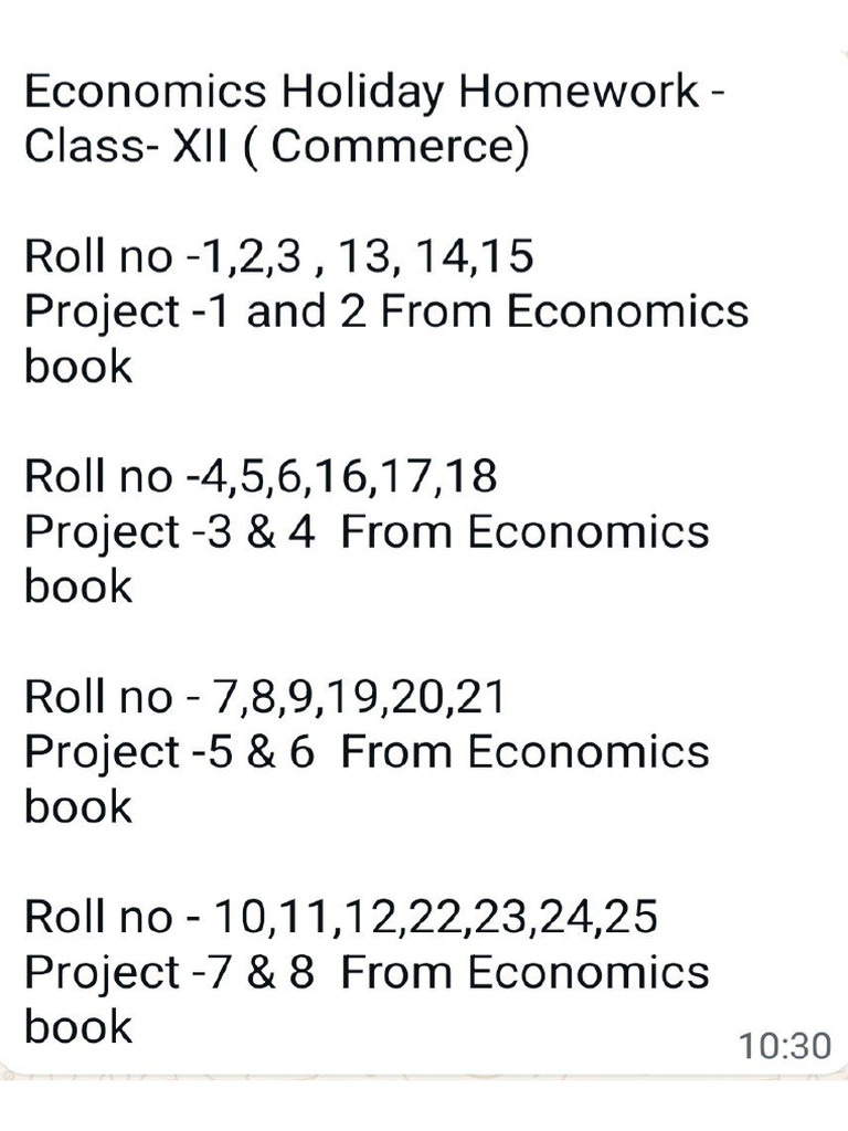 Holiday Homework 2025 Class XII | PDF