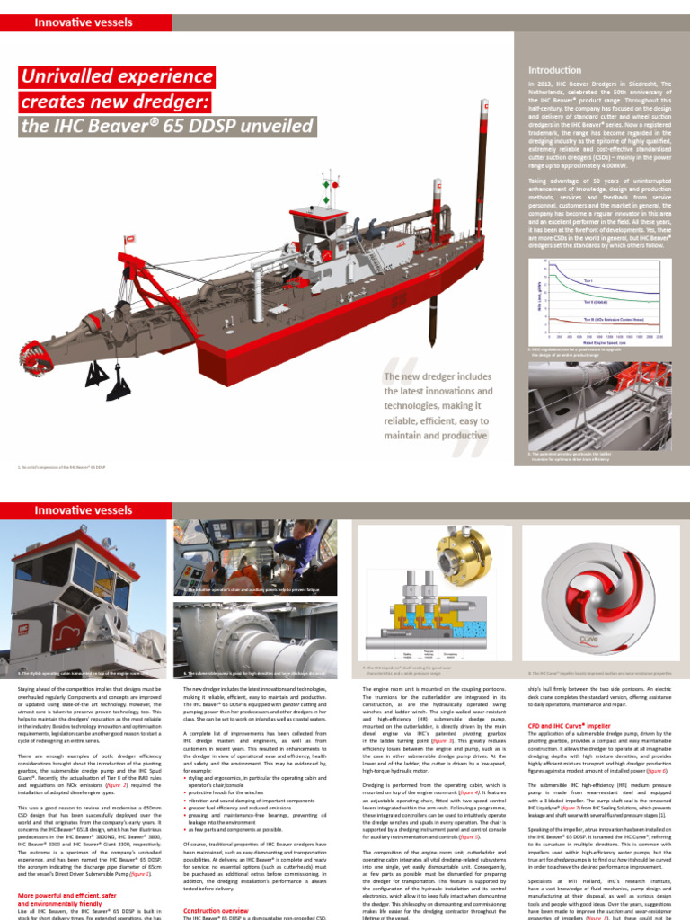 IHC Beaver® 65 DDSP Dredger Unveiled | PDF | Dredging | Pump