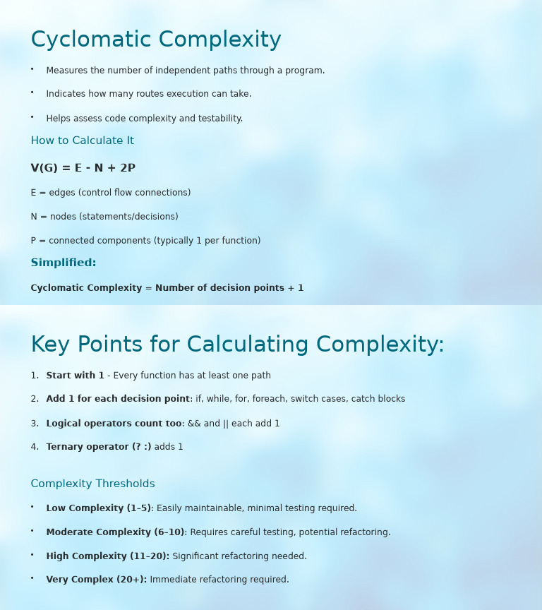 Cyclomatic Complexity | PDF