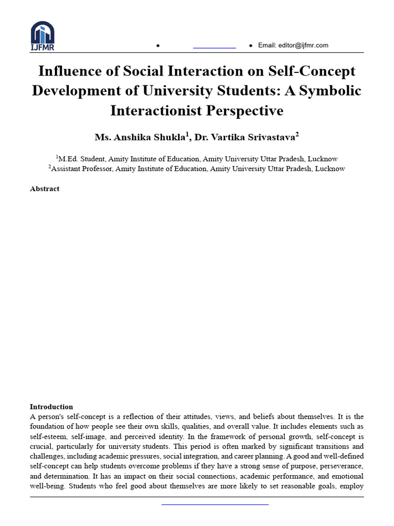 Influence of Social Interaction On Self-Concept | PDF | Self Concept ...