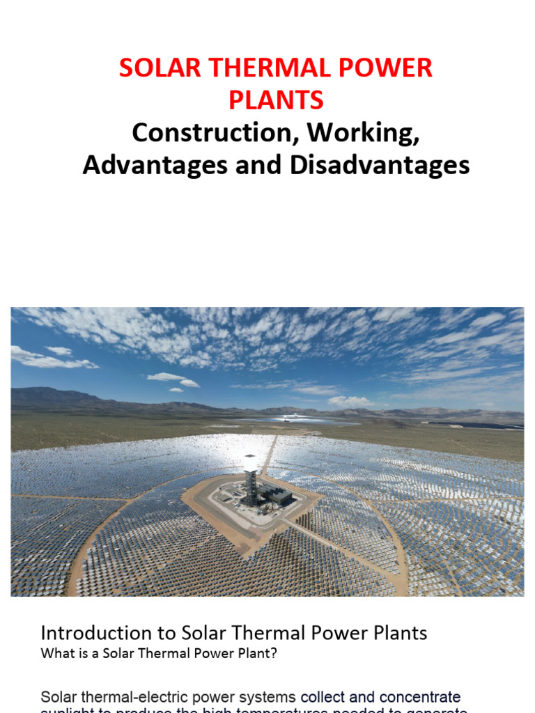 Solar Thermal Power Plants Overview | PDF