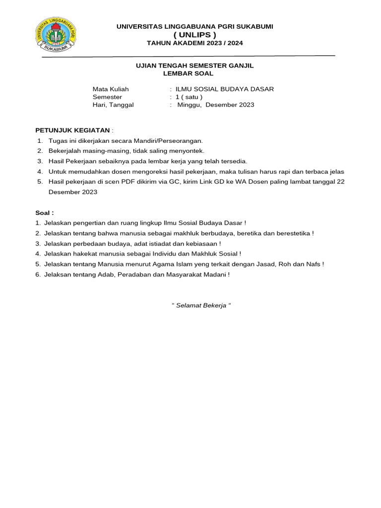 Tugas UTS MK ISD | PDF