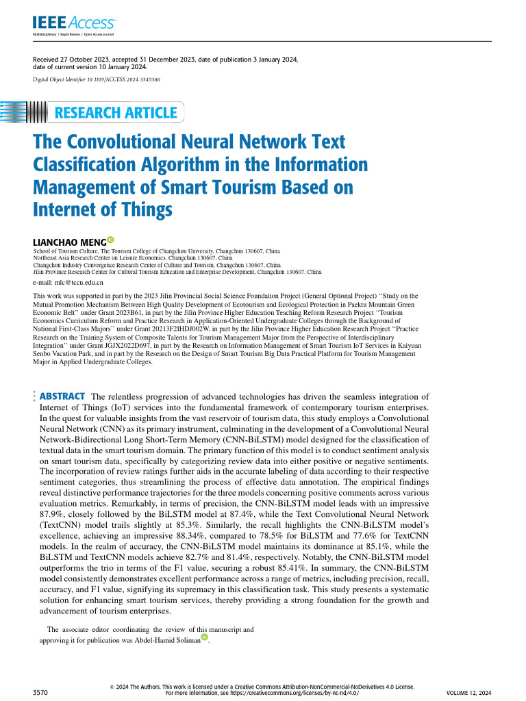 The Convolutional Neural Network Text Classification Algorithm in The Information Management of ...
